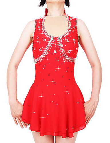 Figure Skating Dress Women's / Girls' Ice Skating Dress Red Spandex ...